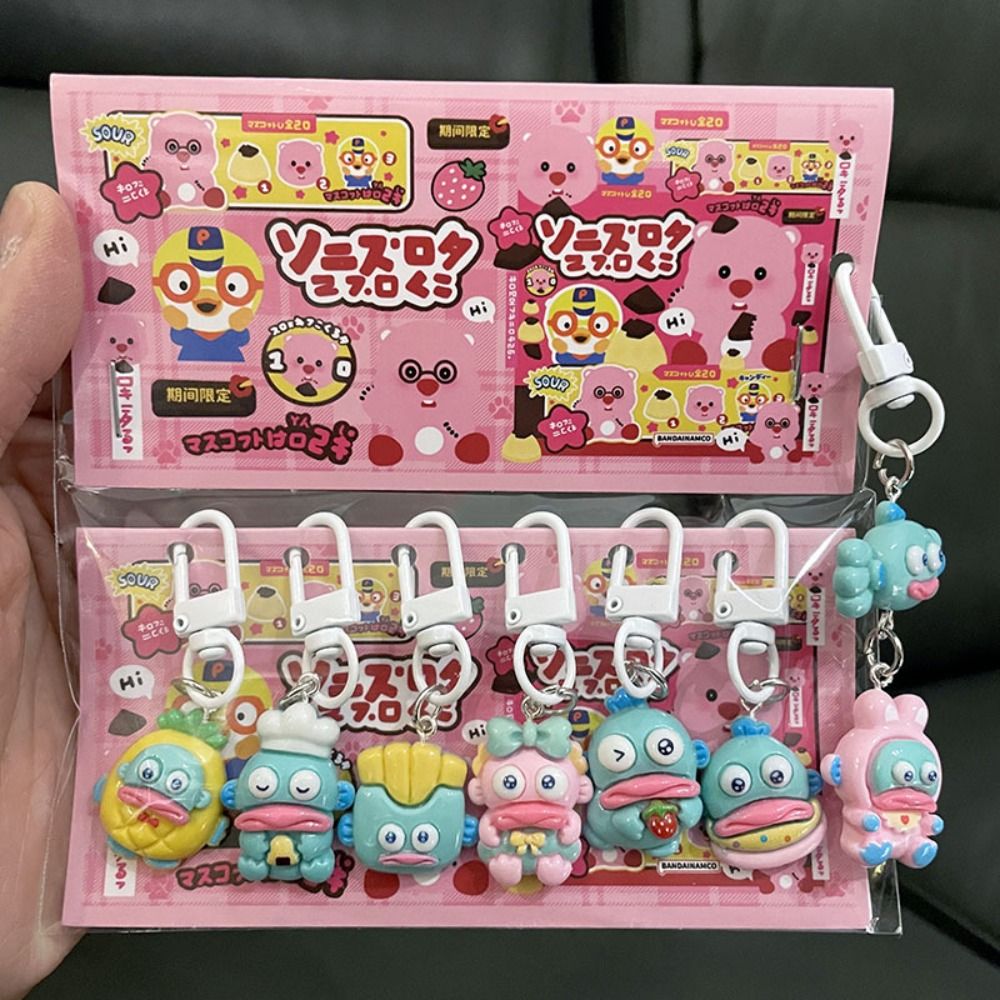FEATSHOP64FE8 6Pcs/set Cartoon Labubu Keychain Kuromi Hello Kitty Sanrio Key Chain Decoration ...