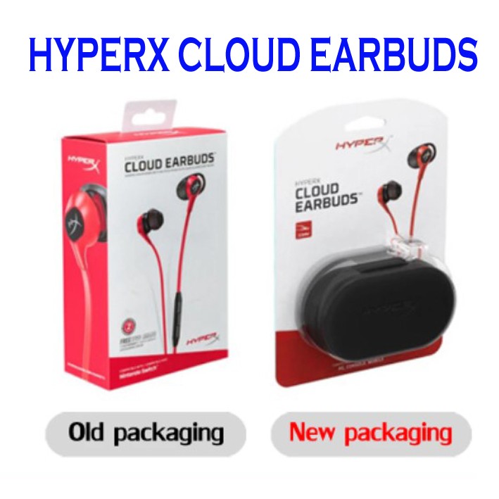 HyperX Cloud Earbuds Wired Gaming Earphone Headset Red HX-HSCEB-RD ...