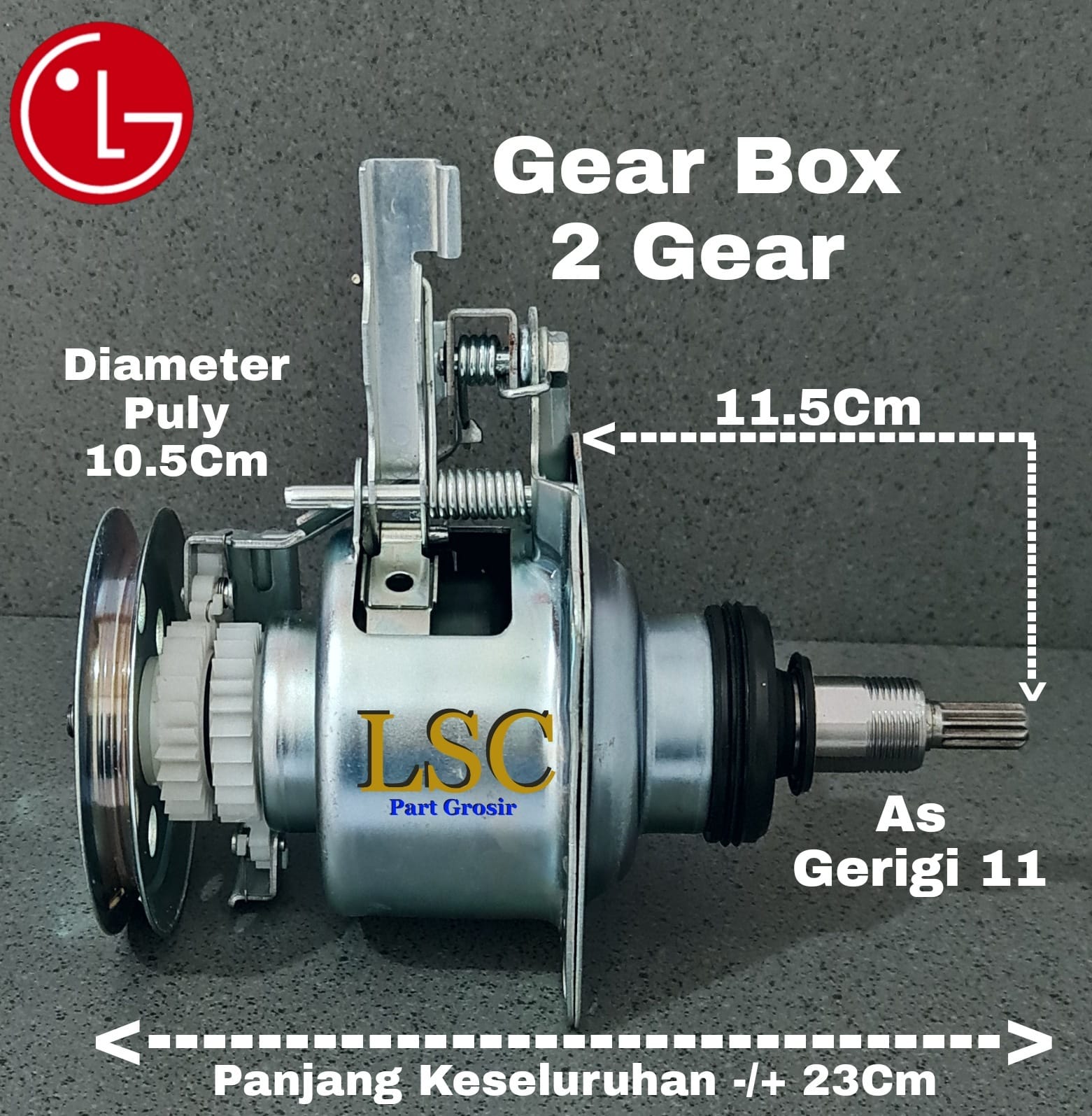 Gearbox Mesin Cuci 1 Tabung LG 2 Gear As Gerigi 11 Girbok Mesin Cuci 1 Tabung Gear Box | Lazada ...