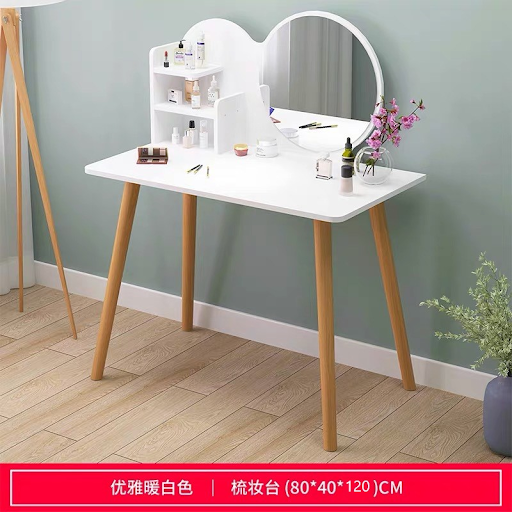 80-100cm Dressing Table +/No LED Mirror Bedroom Nordic Fashion ...