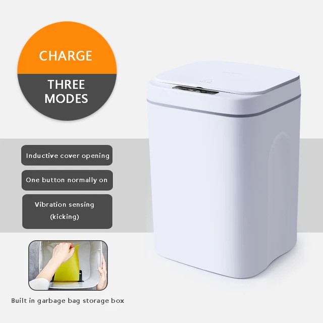 [Local Seller] Touchless 16L Smart Sensor Dustbin Automatic/ LED ...