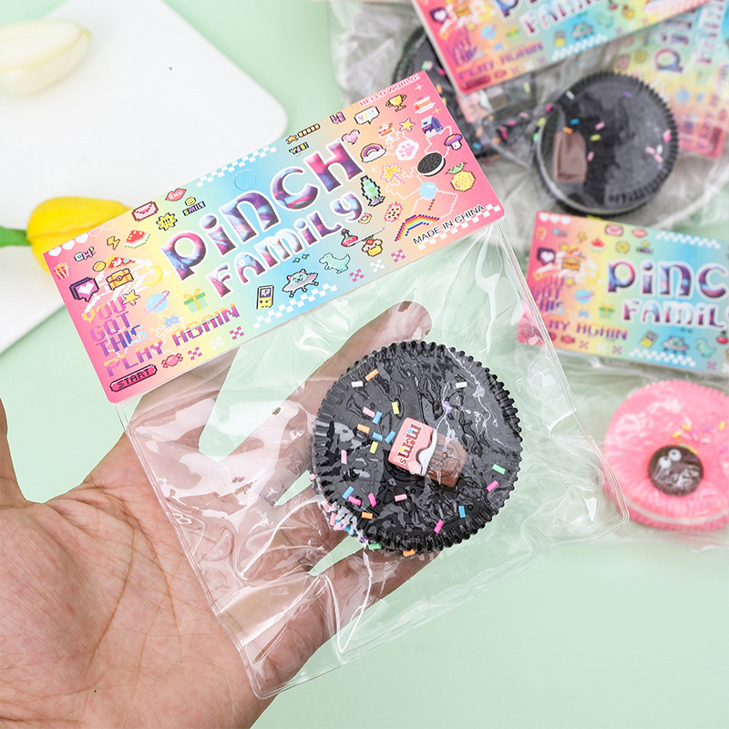 7cm Oreo Cookies Squeeze Toys Stress Pressure Relief Toys Simulated Toy ...