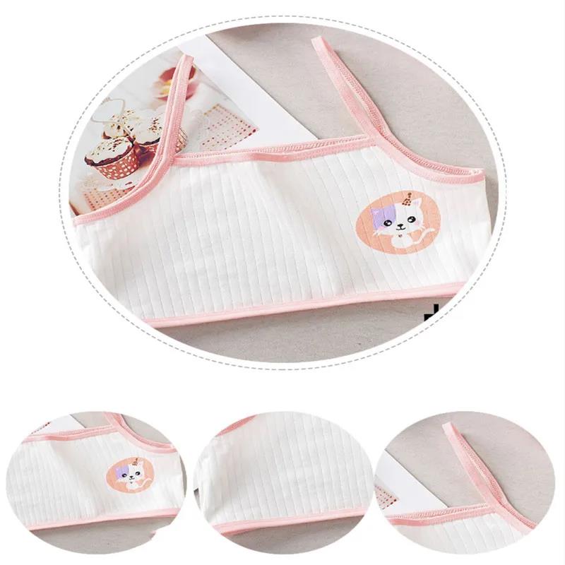 4pcs/set Lace Cotton Young Girls Training Bra Kids Vest Teens Teenage ...