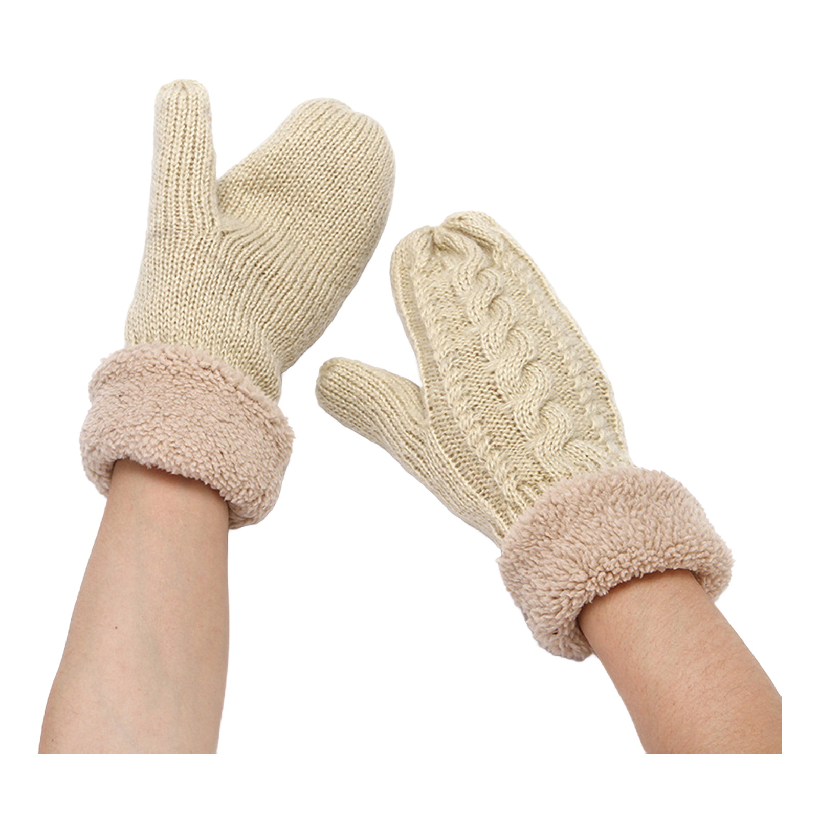 Swowski Acrylic Gloves Coral Velvet Gloves Cozy Double-layer Winter ...