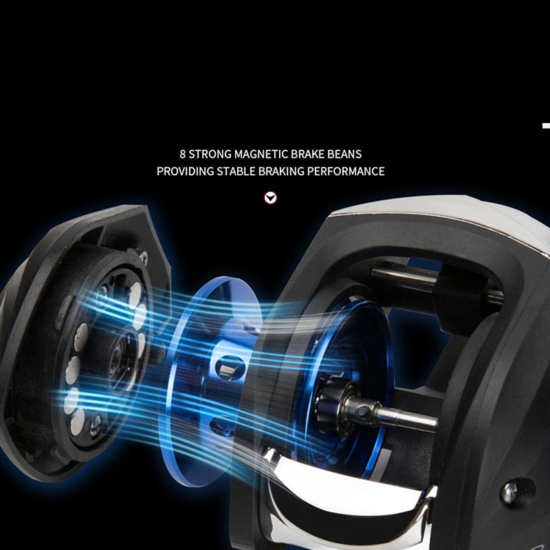 Fishing Reel Left Right Hand Baitcasting Reel Adjustable Brake System ...