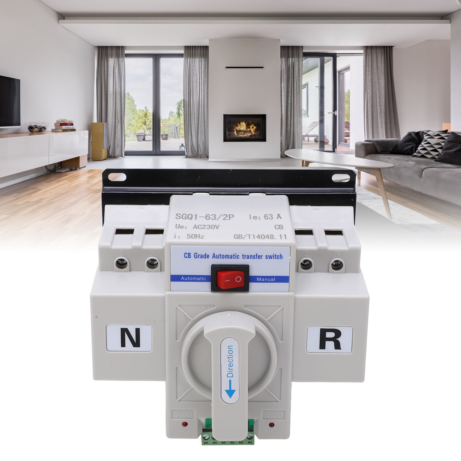 2P AutomaticTransfer Switch Circuit Breaker DualPower Changeover Switch 230V 63A | Daraz.lk