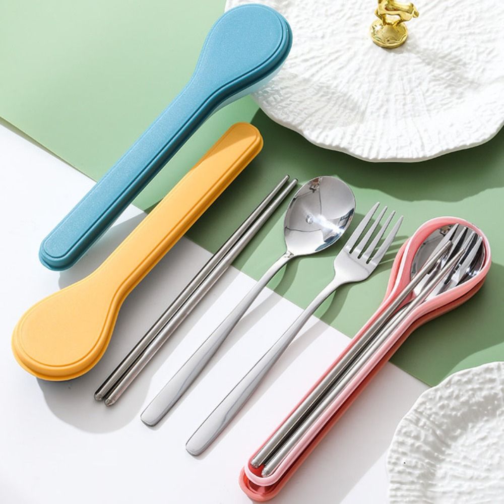 Portable Cutlery Set With Case 410 Stainless Steel Spoon Fork ...