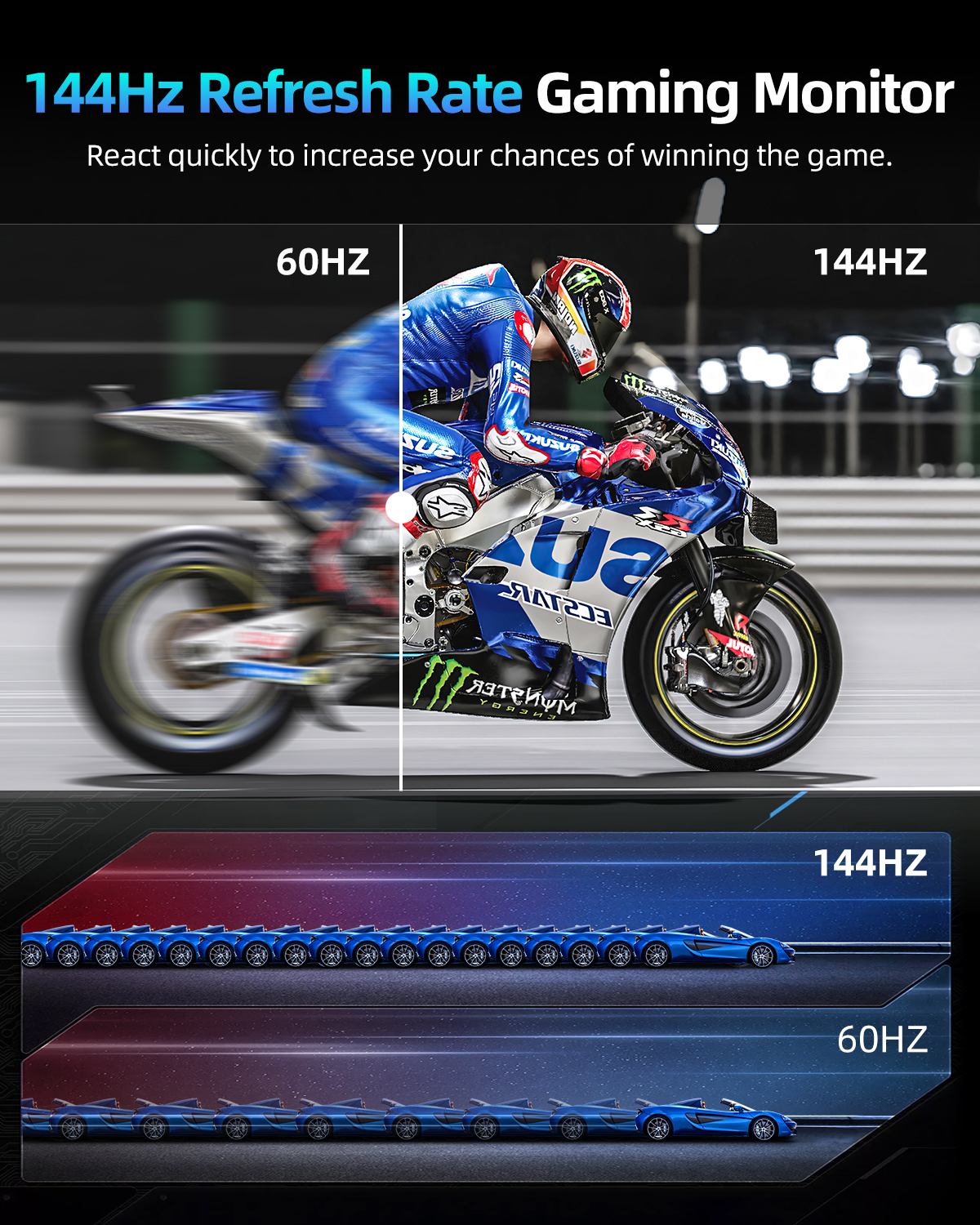 USISQ UPERFECT UAlloy J118 QHD 18 Inch 2K 144Hz Gaming Monitor ...