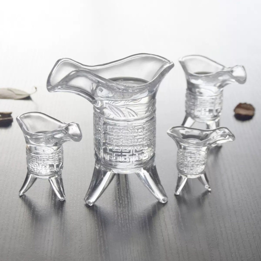 New Retro Chinese Emperor Cup Ancient Tripod Base Whiskey Shot Glass ...