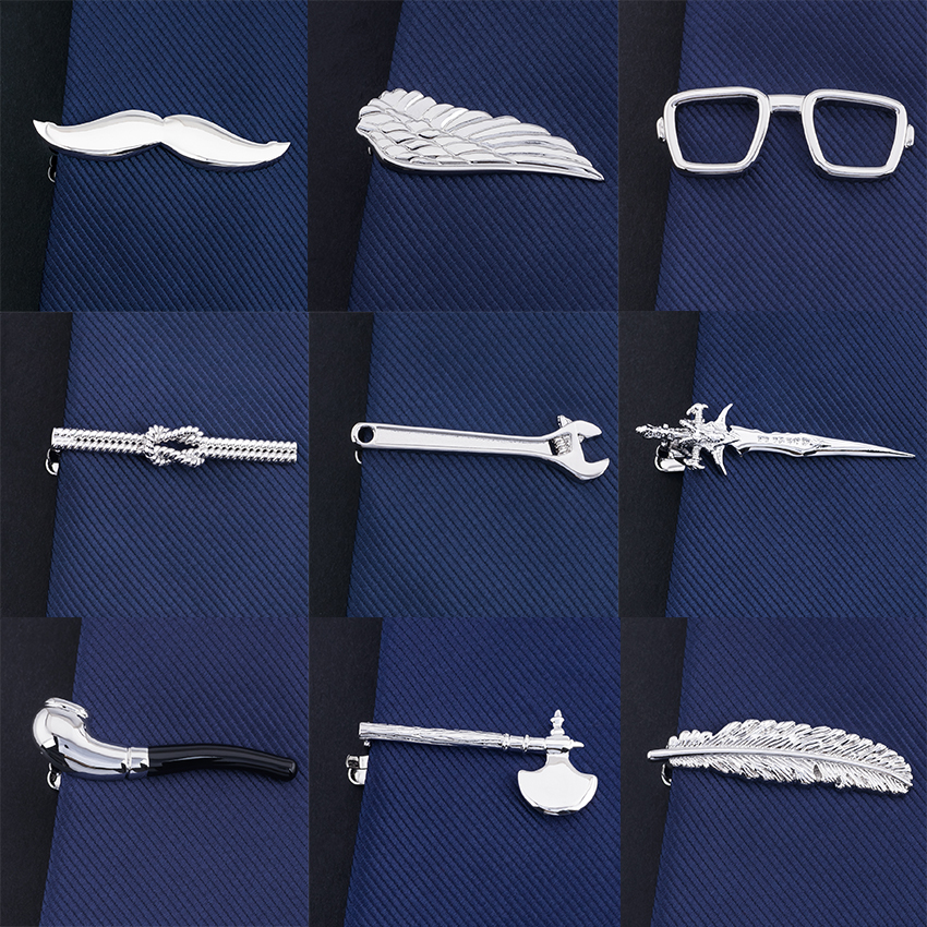 【Exclusive Discount】10 Styles Siliver Alloy Tie Cip Fahion Designers ...