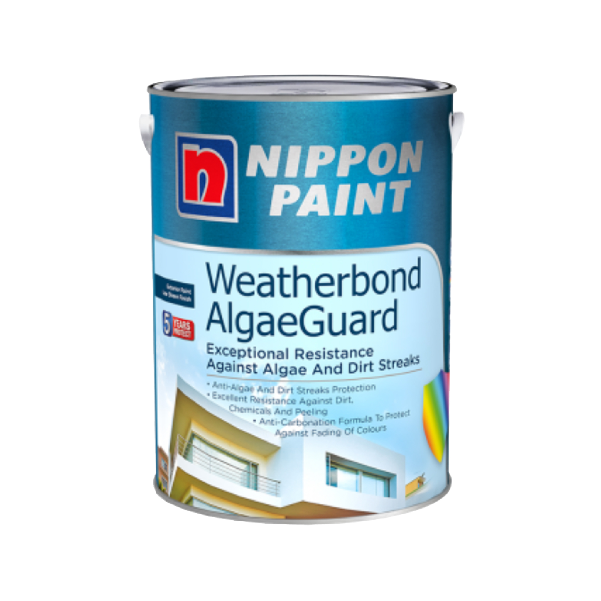 Nippon Paint Weatherbond AlgaeGuard Exterior Walls 5L / 20L | Lazada ...