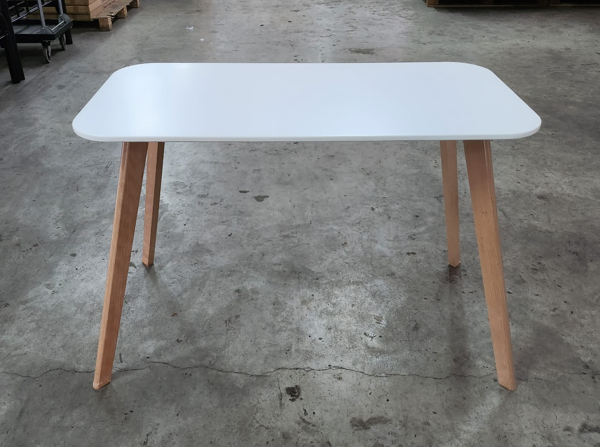 [TheGoodFurniture] Dining table. Work desk. Wooden. Simple functional ...