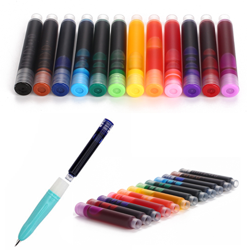 【Clay & Cloud】12PCS/Set Colourful Ink Sac Fountain Pen Ink Cartridges ...