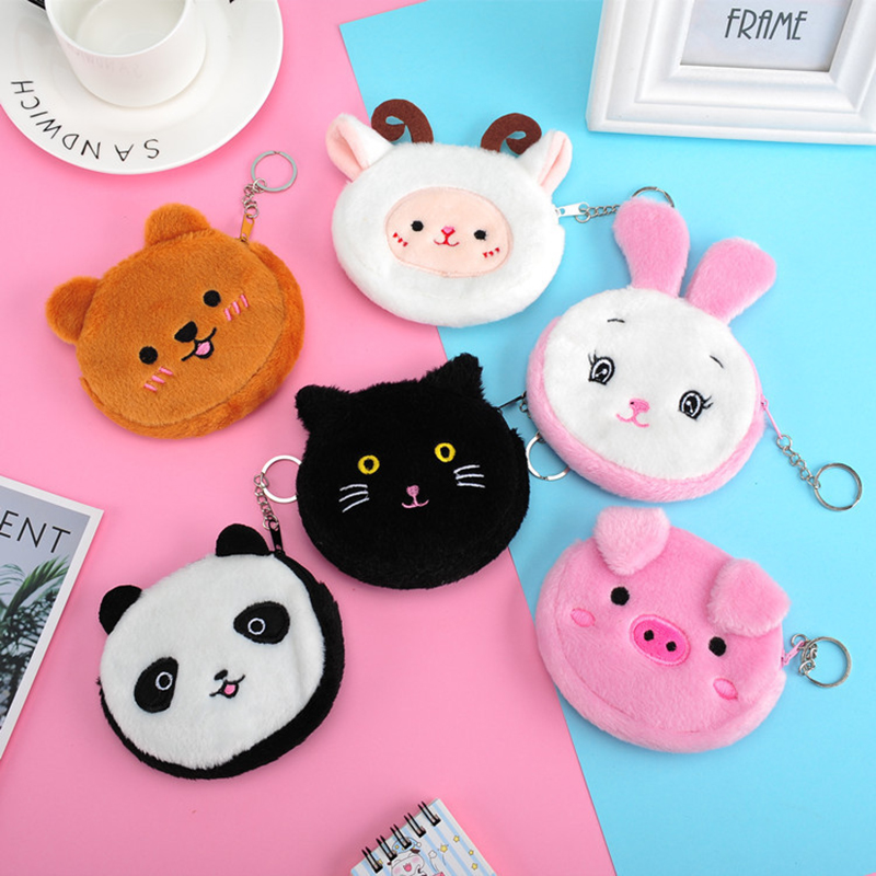 Cute Plush Coin Purse Panda Animal Coin Purse Zipper Coin Purse USB ...