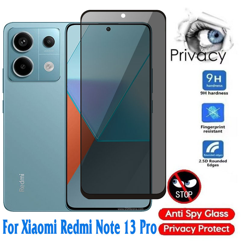 For Redmi Note 13 Pro Plus 5G 2023 Note13 Note13Pro+ 4G 5G Private Tempered Glass Full Cover ...