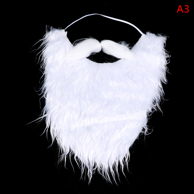 Party performance props Santa Claus white beard fake Beard Set Xmas ...