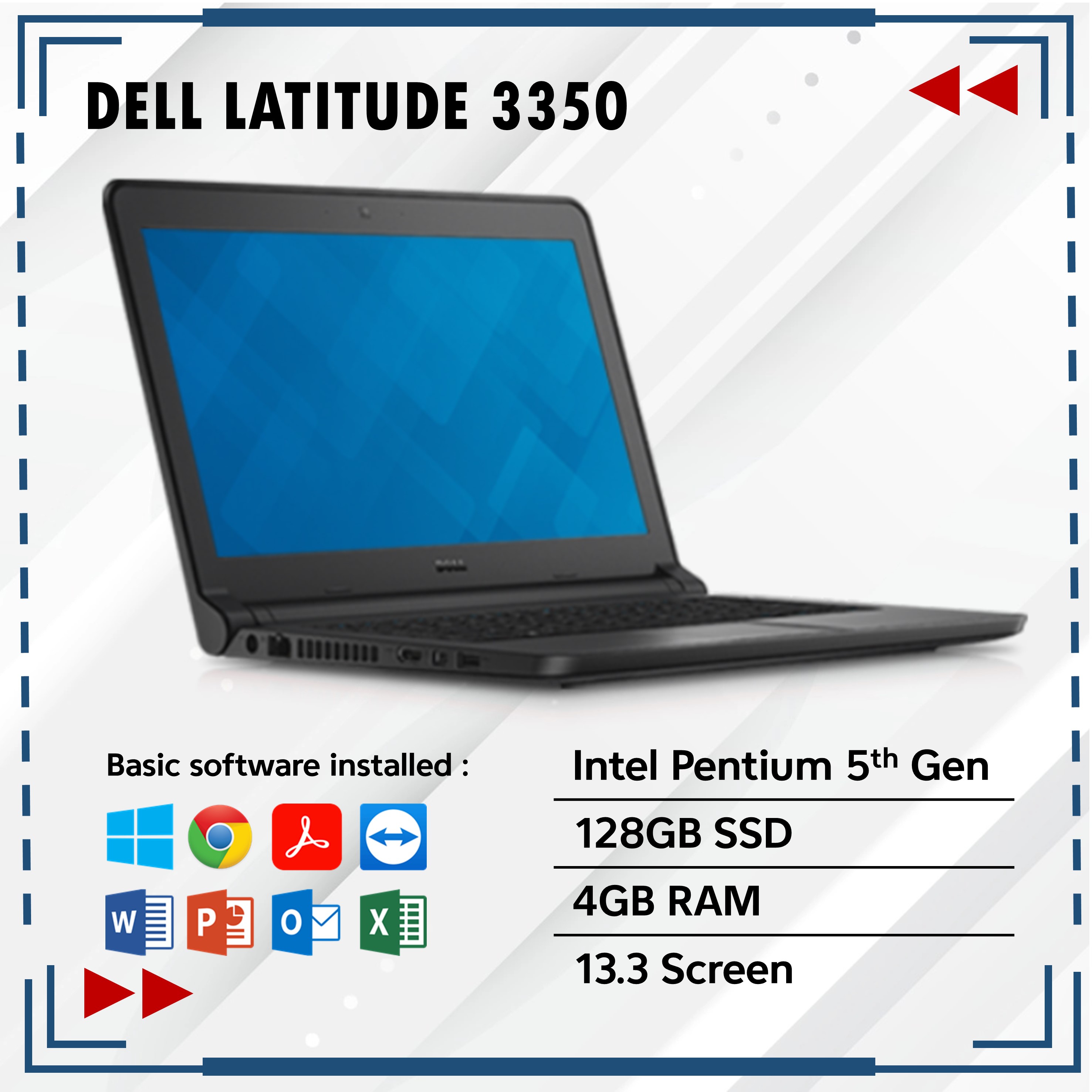 DELL Latitude 3350 Intel Pentium 5th Gen 4GB RAM 128GB SSD | Lazada
