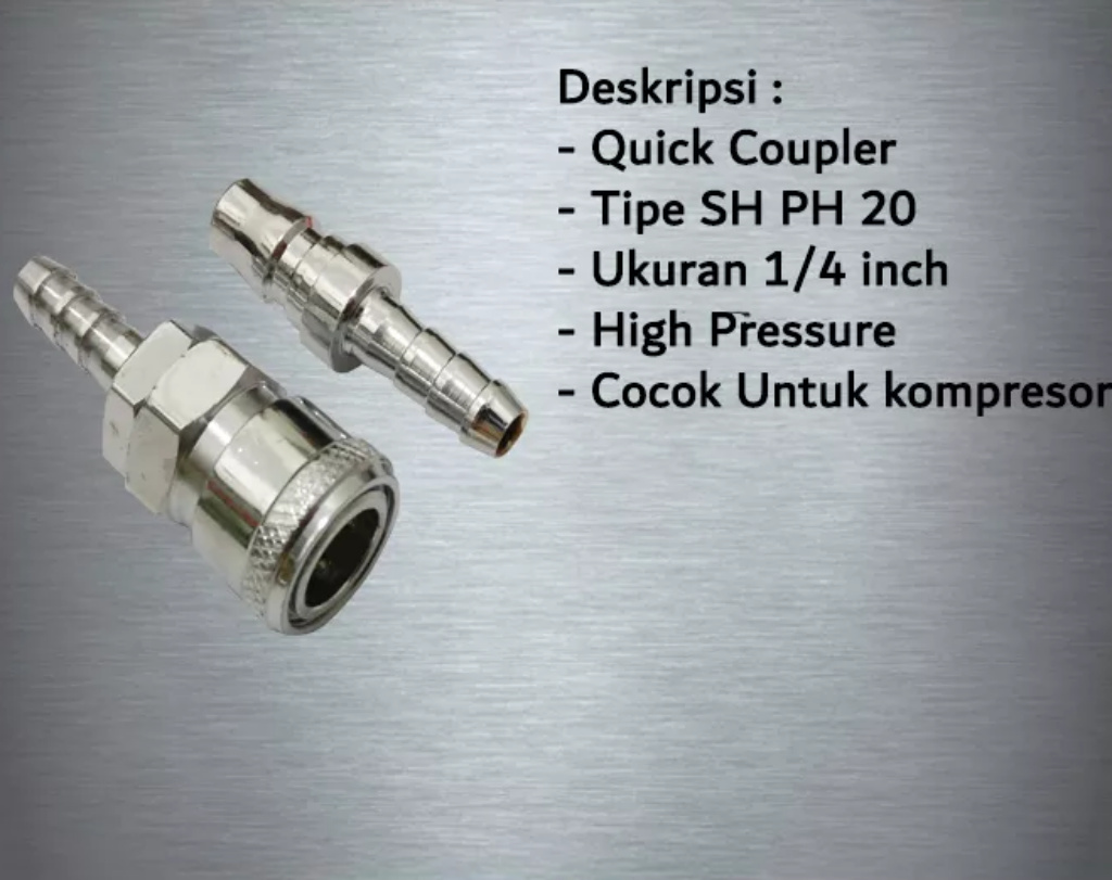 Quick Coupler Nepel Sambungan Selang Angin Kompresor SH20 Dan PH20 Set ...