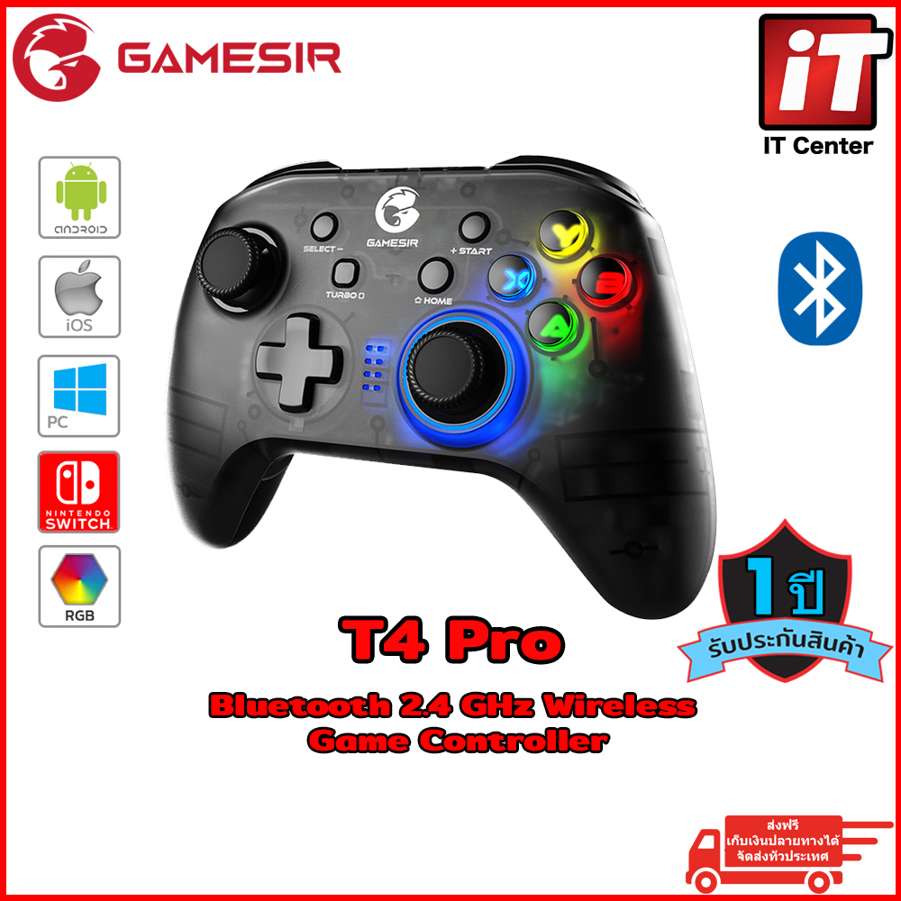(รับประกันสินค้า 1 ปี) GameSir T4 Pro Bluetooth 2.4 GHz Wireless Game ...