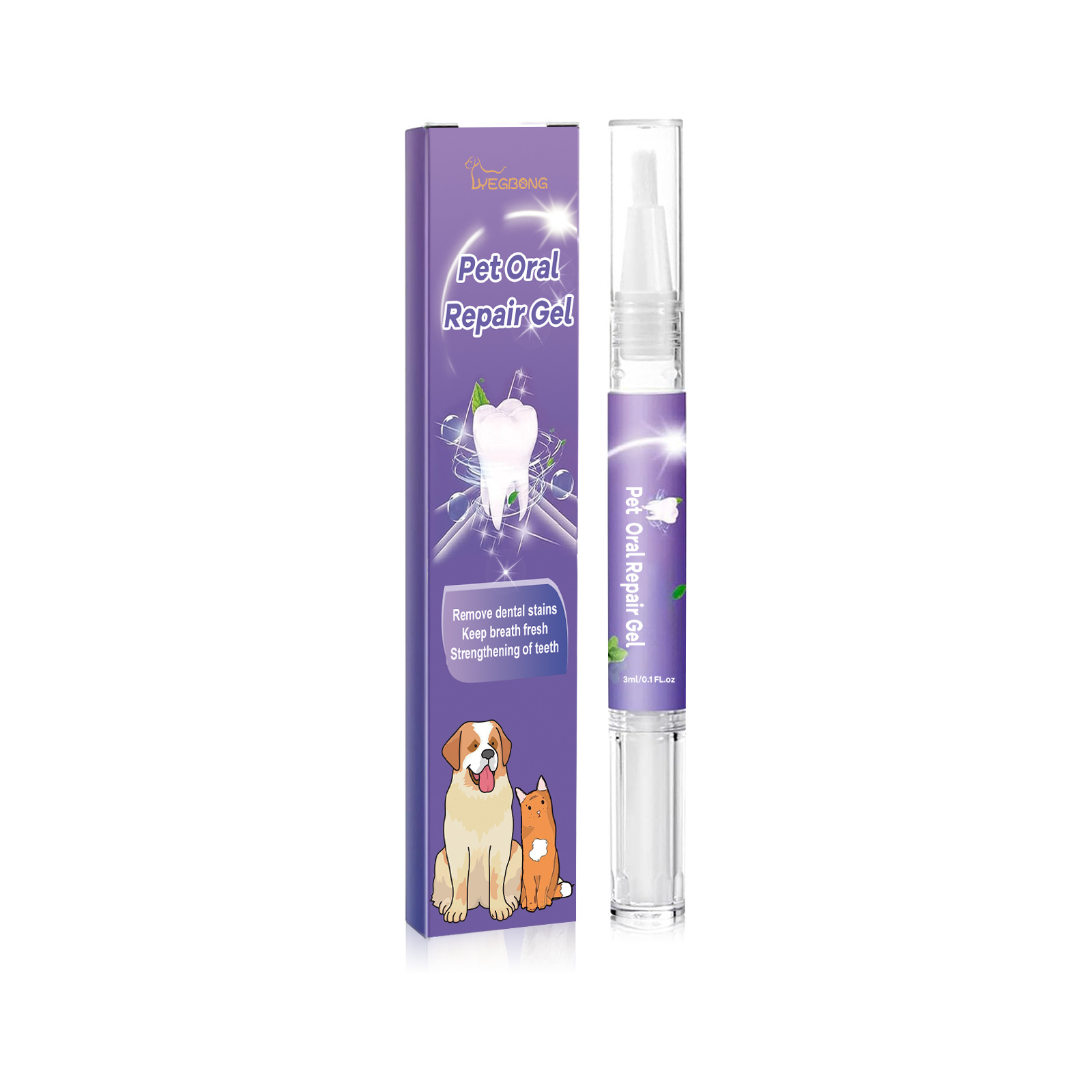 Pet Oral Repair Gel Teeth Stains Calculus Dog Eliminate Bad Breath ...