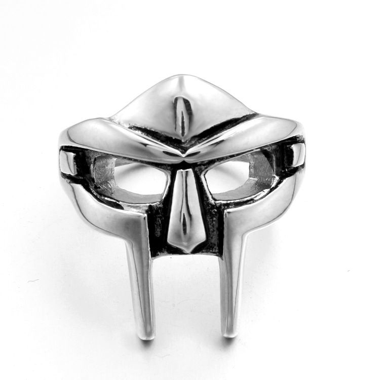 Pharaoh Mask Men and Women's Ring Superman Iron Man Stainless Titanium ...