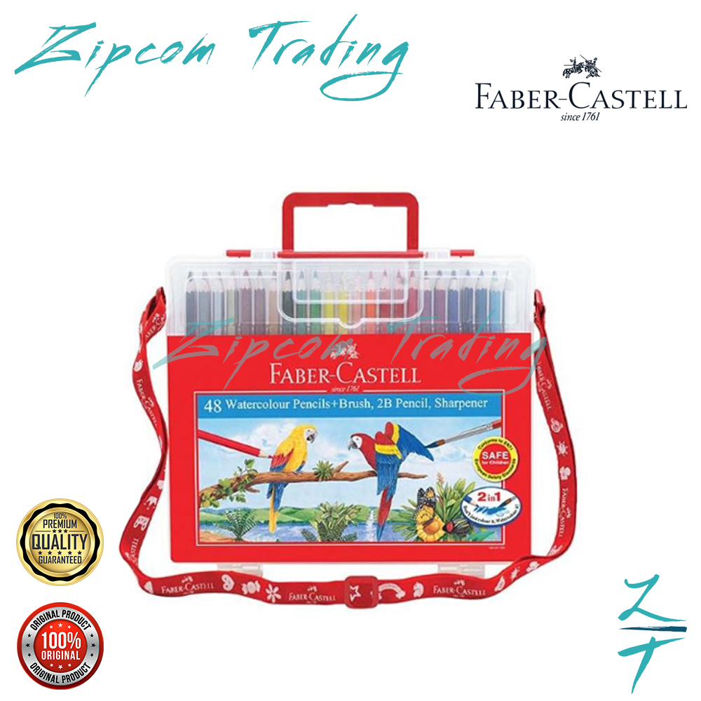 FABER CASTELL Wonda Box Watercolour Pencils (12/24/36/48 Colours) | Lazada