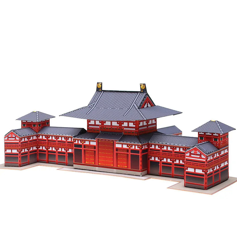 Japan Phoenix Hall Temple Folding Mini 3D Paper Model Papercraft House ...