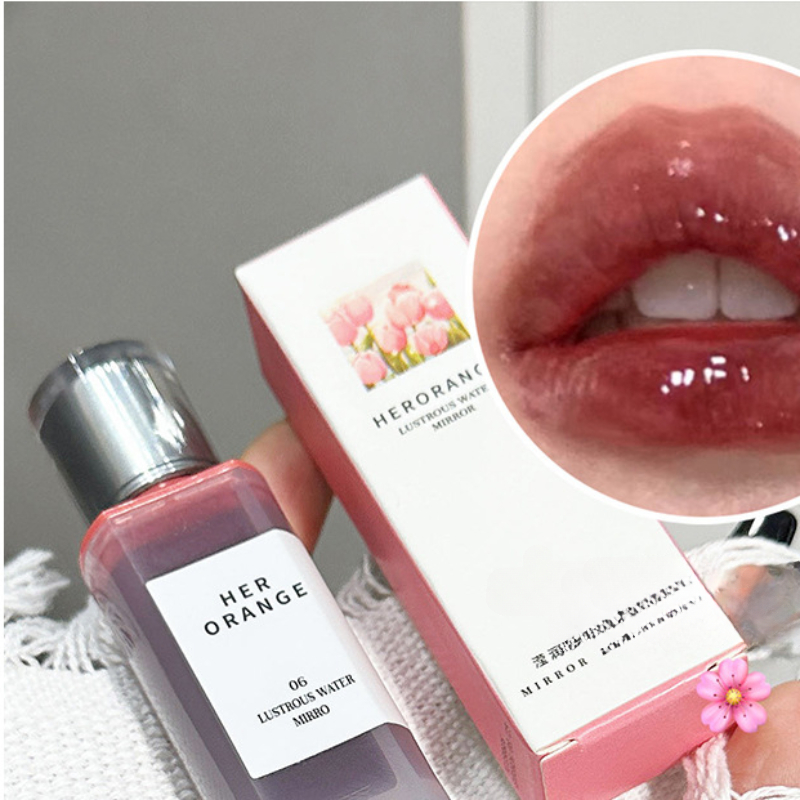 New Jelly Mirror Lip Glaze Transparent Water Glossy Lipgloss Mocha ...