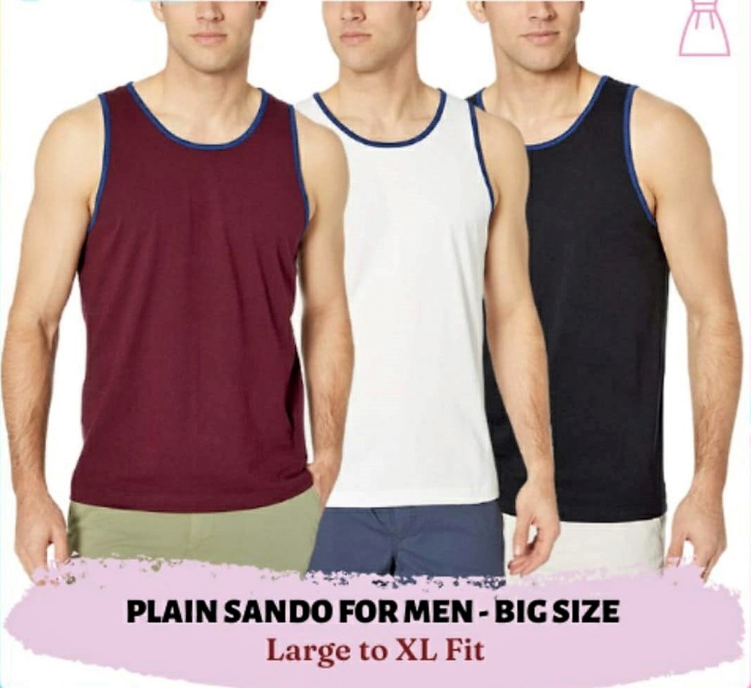 PLAIN SANDO FOR MEN BIG SIZE | Lazada PH