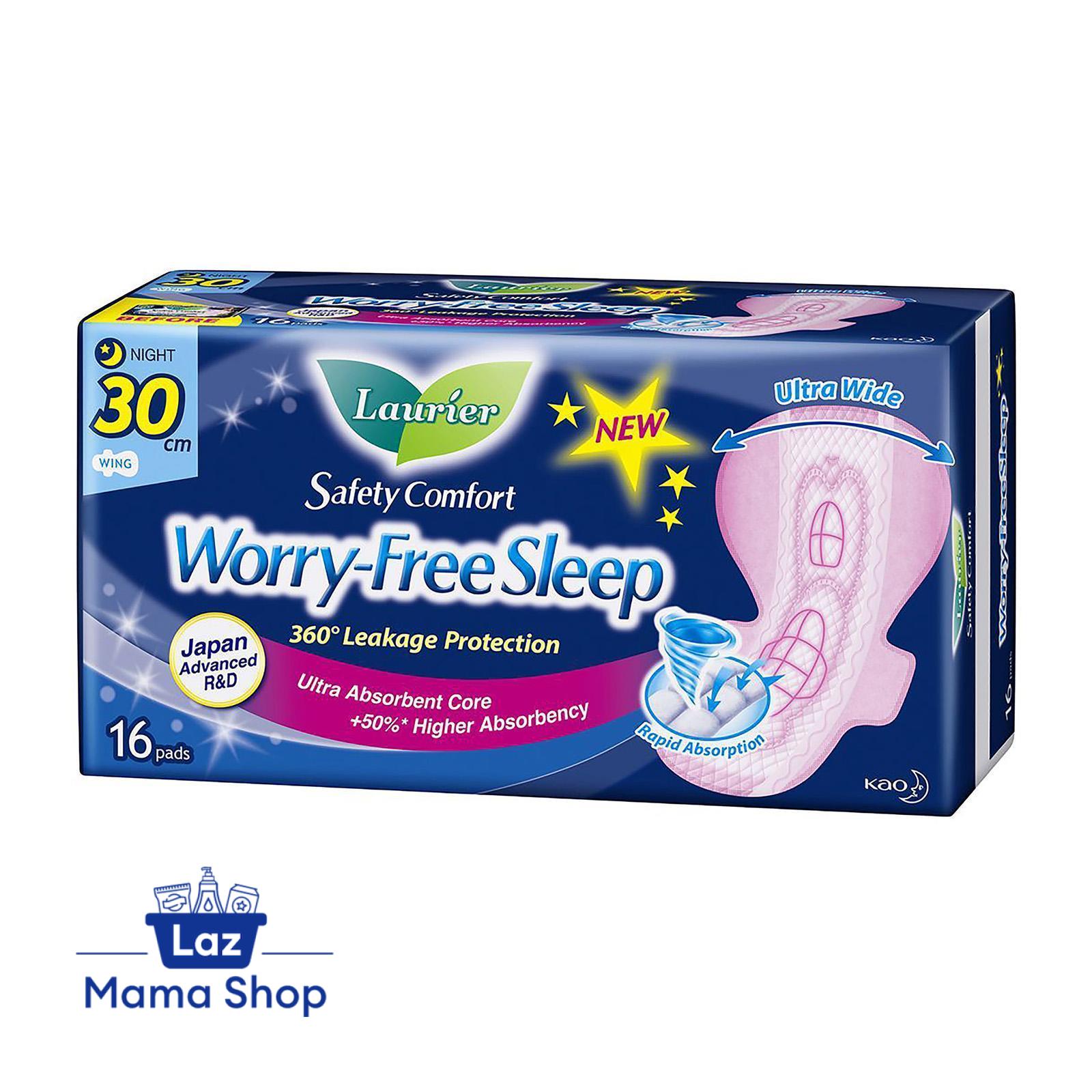 LAURIER Safety Comfort Night Wing Sanitary Pads 30cm (Laz Mama Shop ...