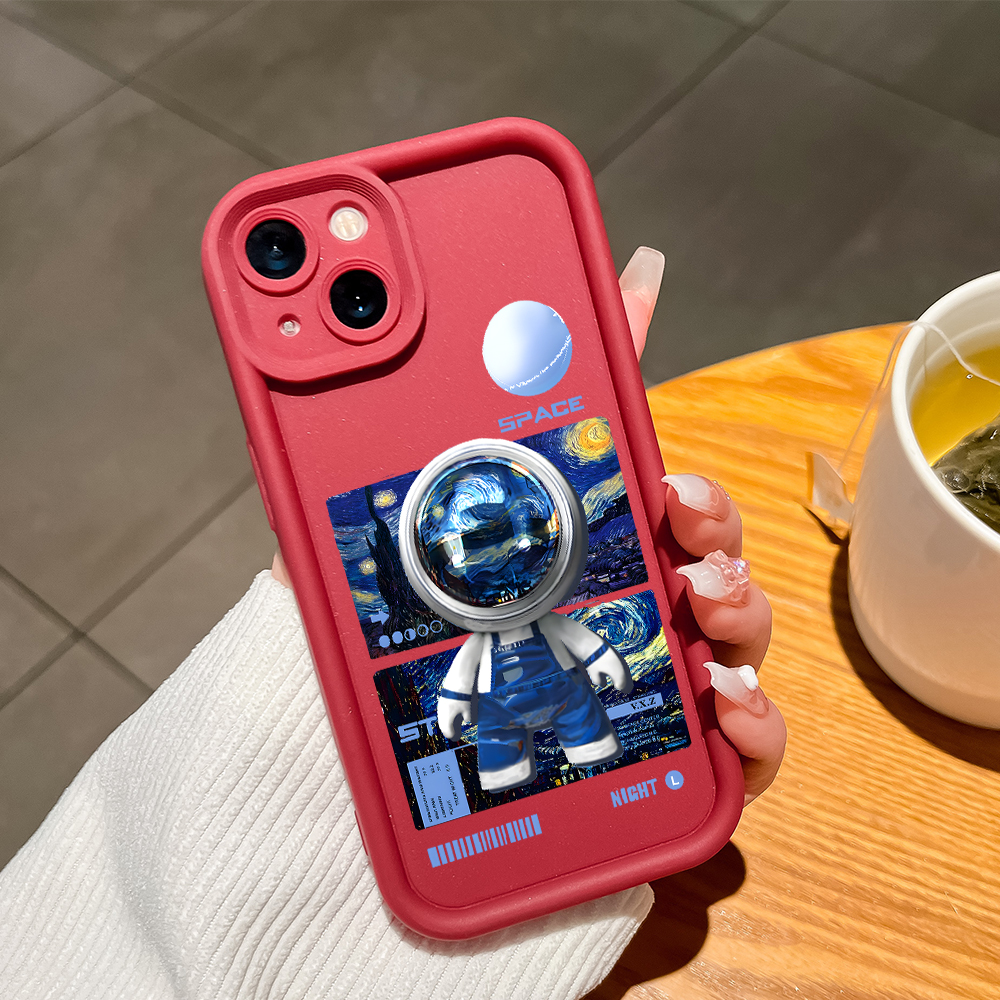 UCUC for Samsung A55 5G Back Cover Oil Painting Astronaut Ladder Camera ...