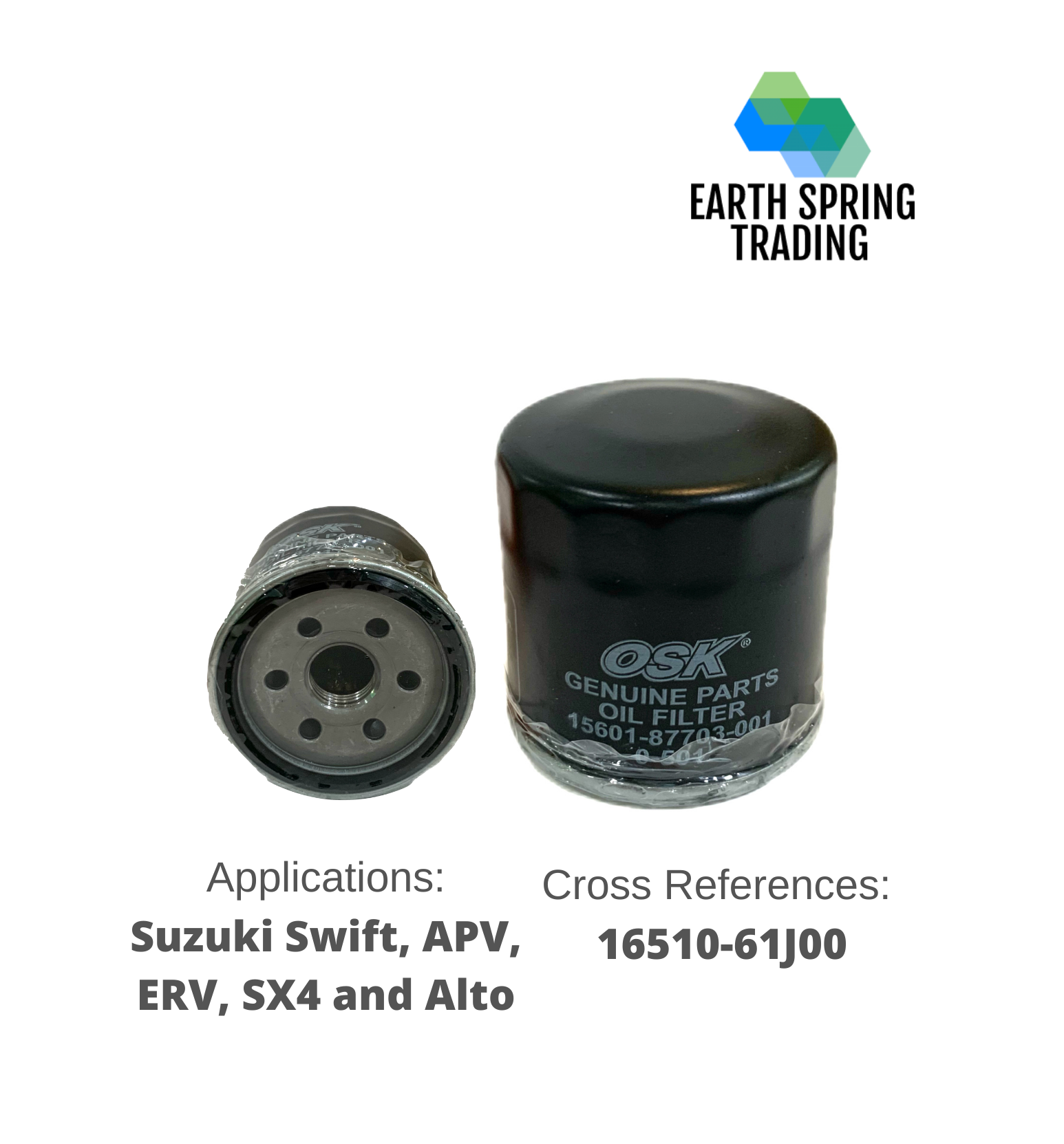 OSK OIL FILTER FOR ISUZU Swift, APV, ERV, SX4 and Alto 16510-61J00 | Lazada