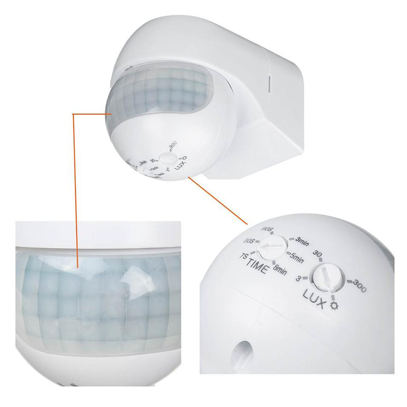 Motion Sensor 110V-230V Motion Detector Automatic Infrared PIR Sensor ...