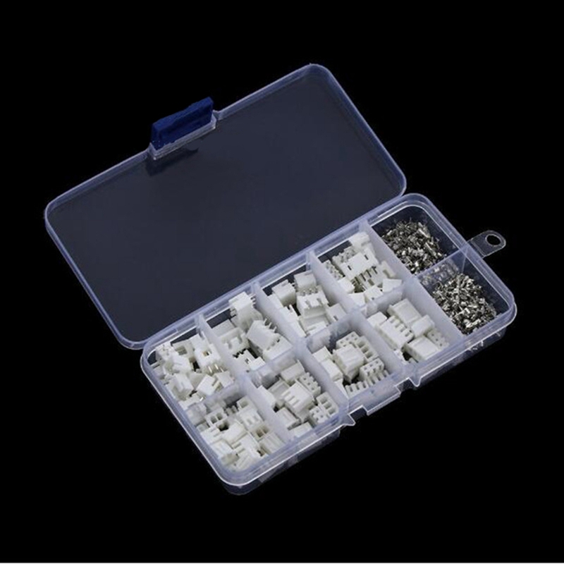 230Pcs XH2.54 2P 3P 4P 5 Pin 2.54mm Pitch Terminal Kit / Housing / Pin Header Connector JST ...