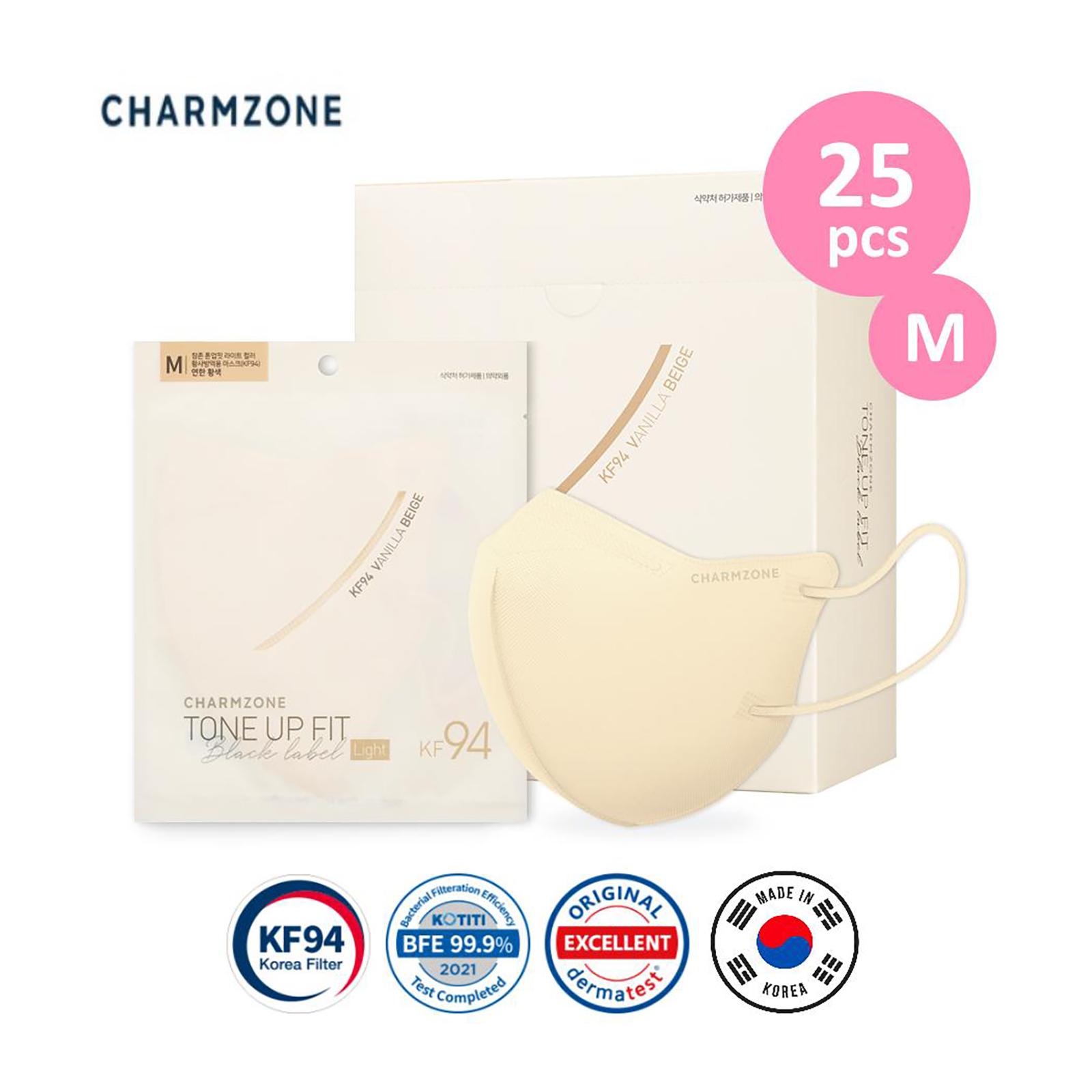 Charmzone 2D Tone Up Fit Black Label Light Kf94 Masks Vanilla Beige M ...