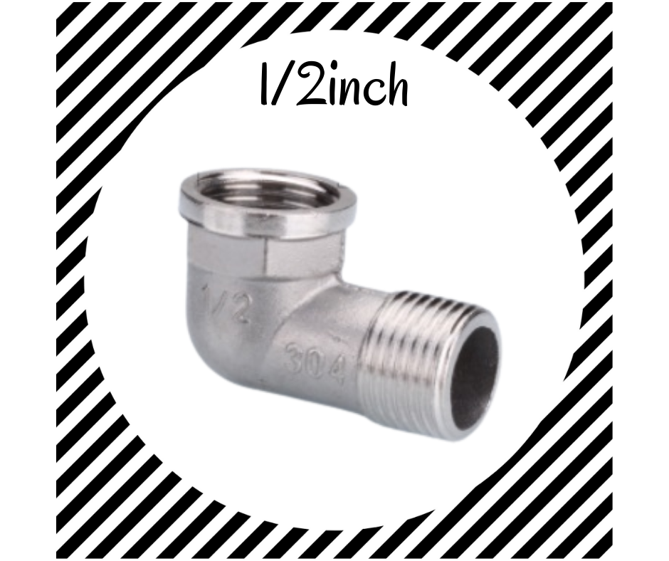 Elbow Kran Drat Luar Dalam Kran 1/2 Inch Inci Pendek Kuningan knee Sambungan Keran Nepel Pipa ...