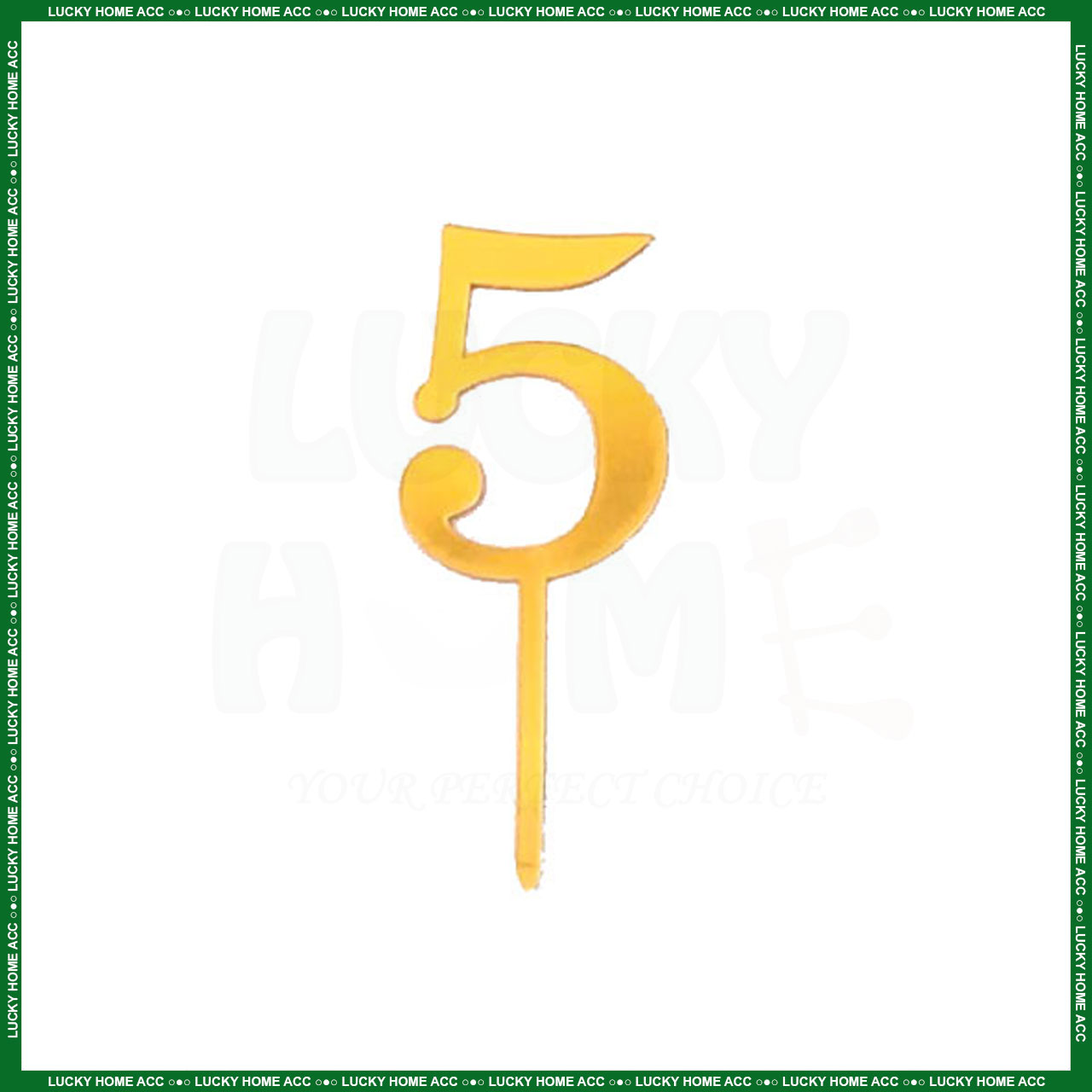 Ready Stock!!! Acrylic Number Topper 0 - 9 Cake Topper Gold Colour ...