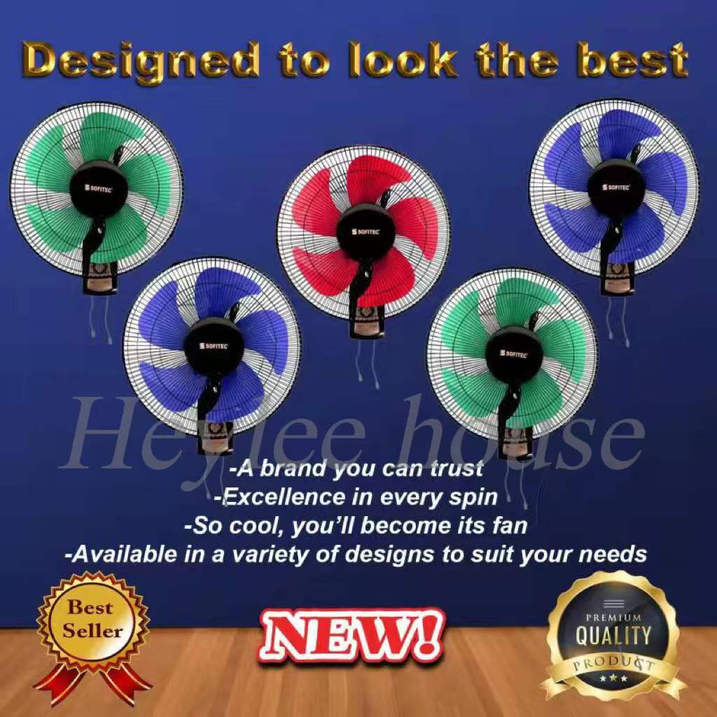 Super High Quality 16 Inches Wall Fan with Timer Black Body with 5 ...