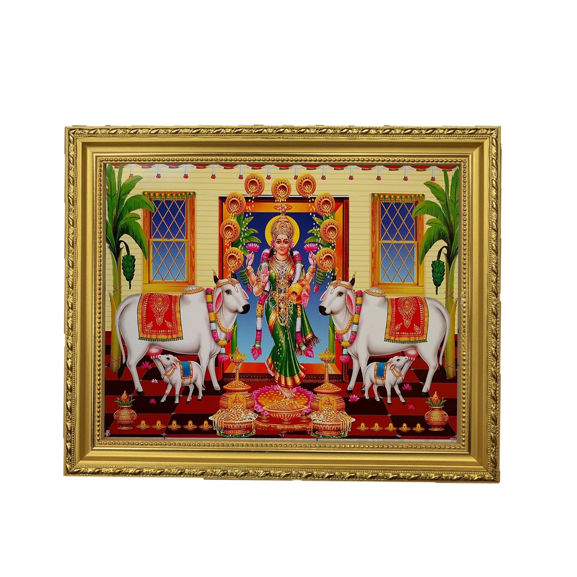 Satvik Sri Gruha Lakshmi Devi, Gadapa Lakshmi Designer Golden Photo ...