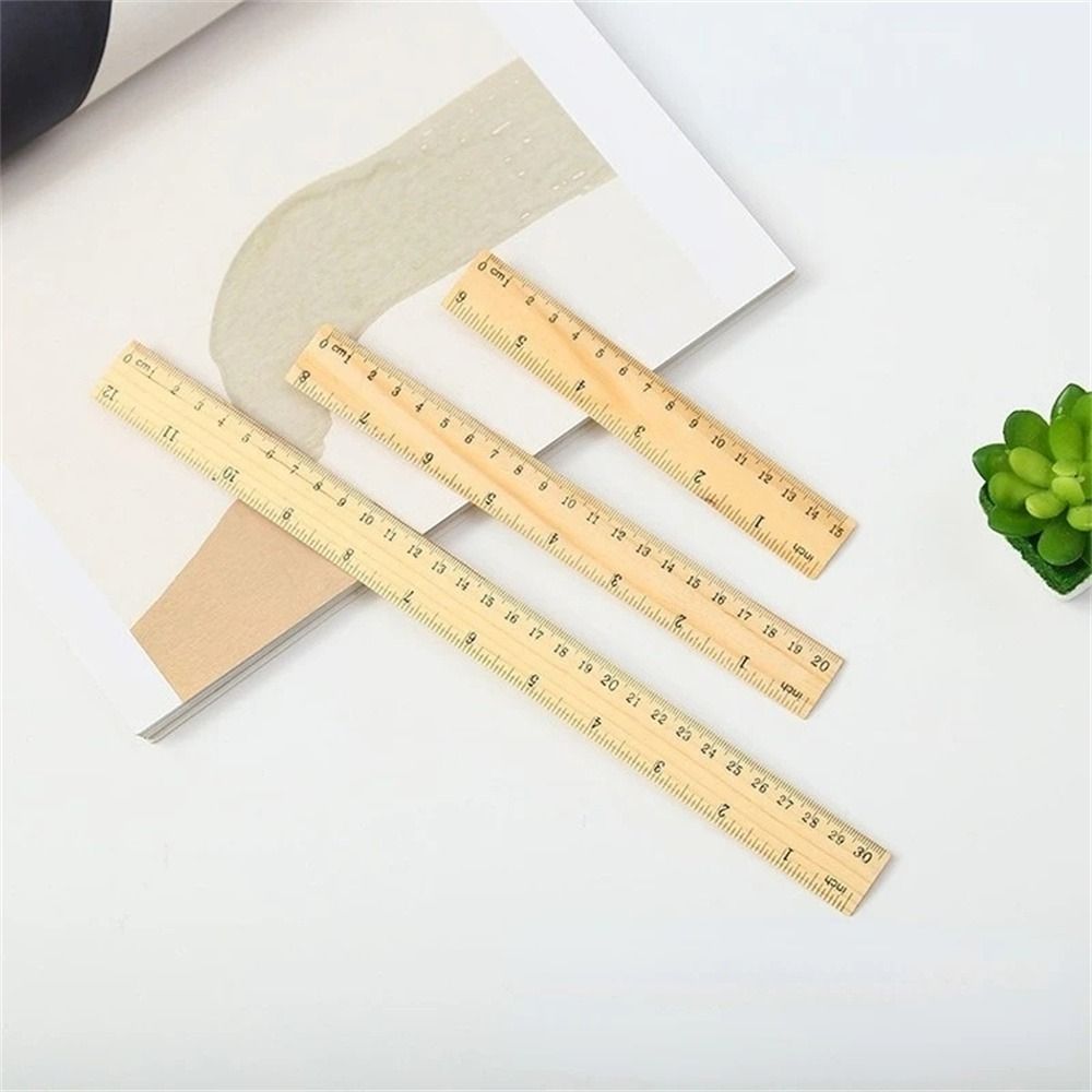 Office Desk Accessories Student 15/20/30cm Children Stationery Wooden ...
