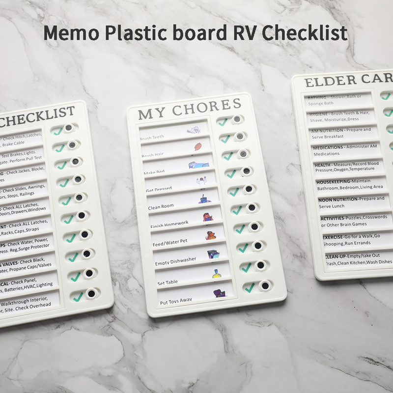 Memo Plastic Board Chore Chart Reusable Checklist Daily Planner ...