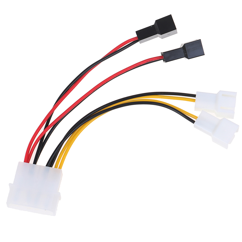 PC 4-Pin Molex/IDE to 3-Pin CPU/Chasis/Case Fan Power Cable Adapter ...