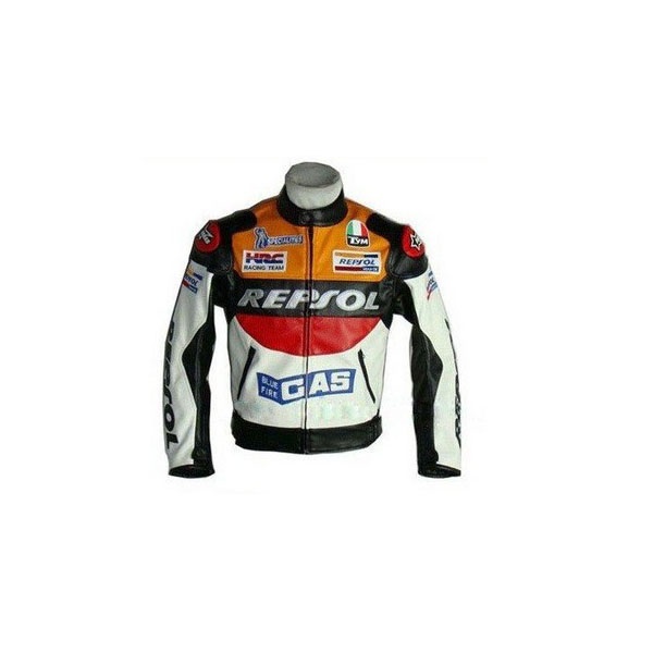 Motorcycle REPSOL Racing Leather Durable Racing Jacket Motorcycle ...
