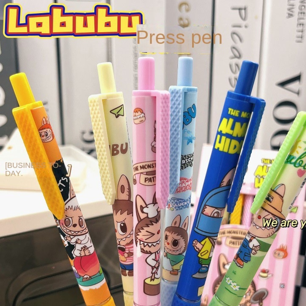 Cute Cartoon Labubu Gel Pens 0.5mm Handwriting Ballpoint Pen Smooth ...