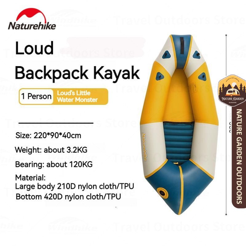 Naturehike LODE Backpack Inflatable Kayak 1-2 Person Ultralight Only 3. ...