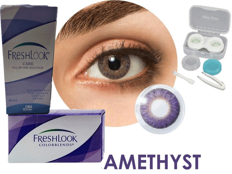 Colour AMETHYST - Fresh Look acl Colour Blends Contact Lens - Full Set ...