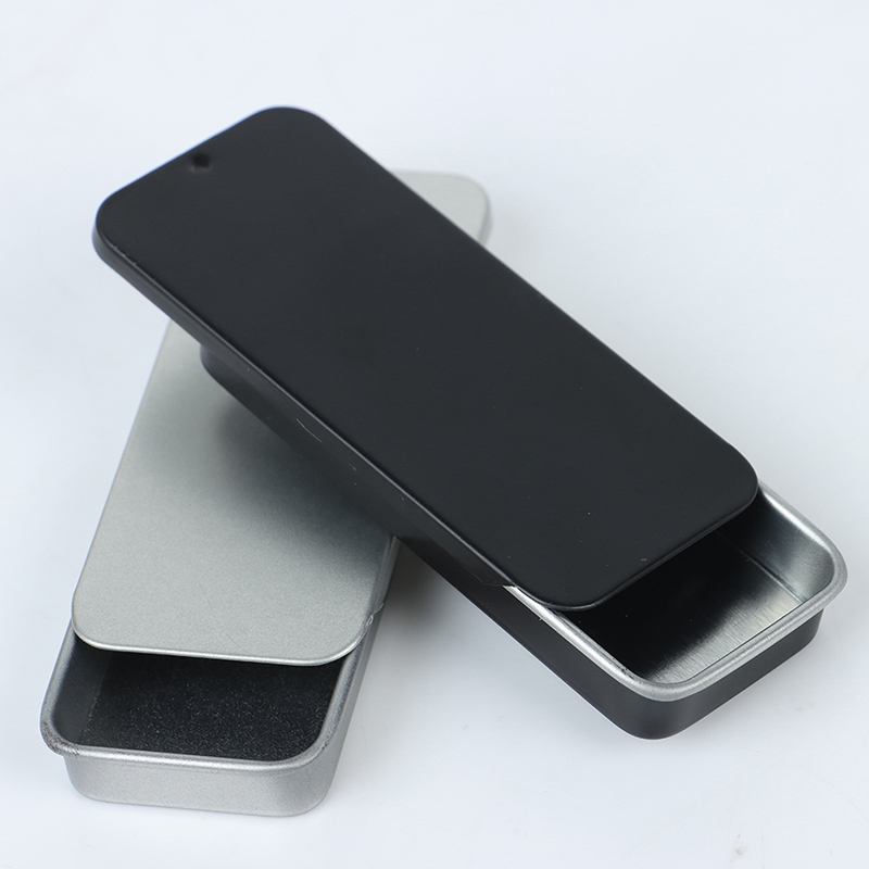 Portable Tin Box Mini Iron Slide Cover Storage Jewelry Pill Cases ...