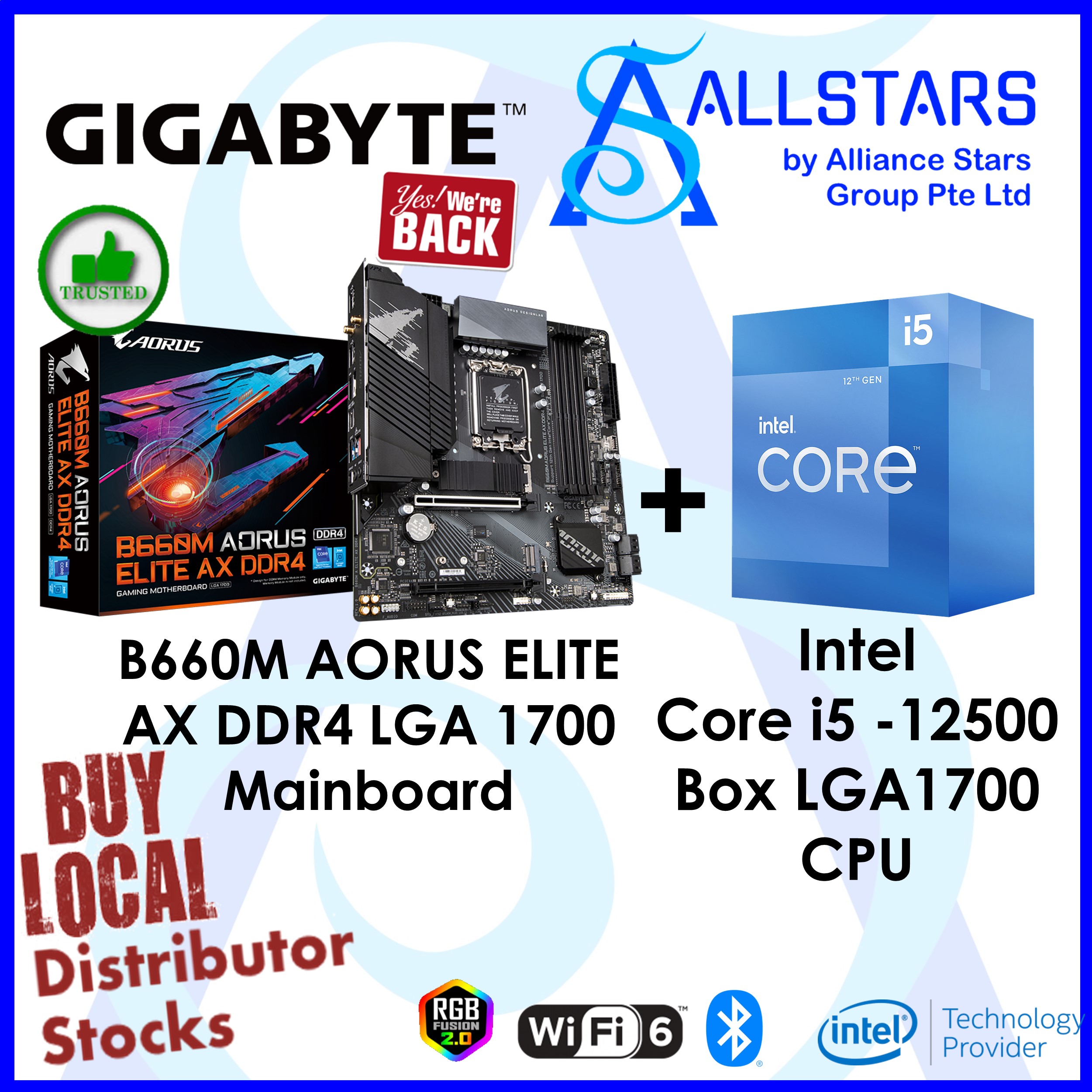 (ALLSTARS : CPU+Mainboard Bundle) Gigabyte B660M Aorus Elite AX DDR4 ...