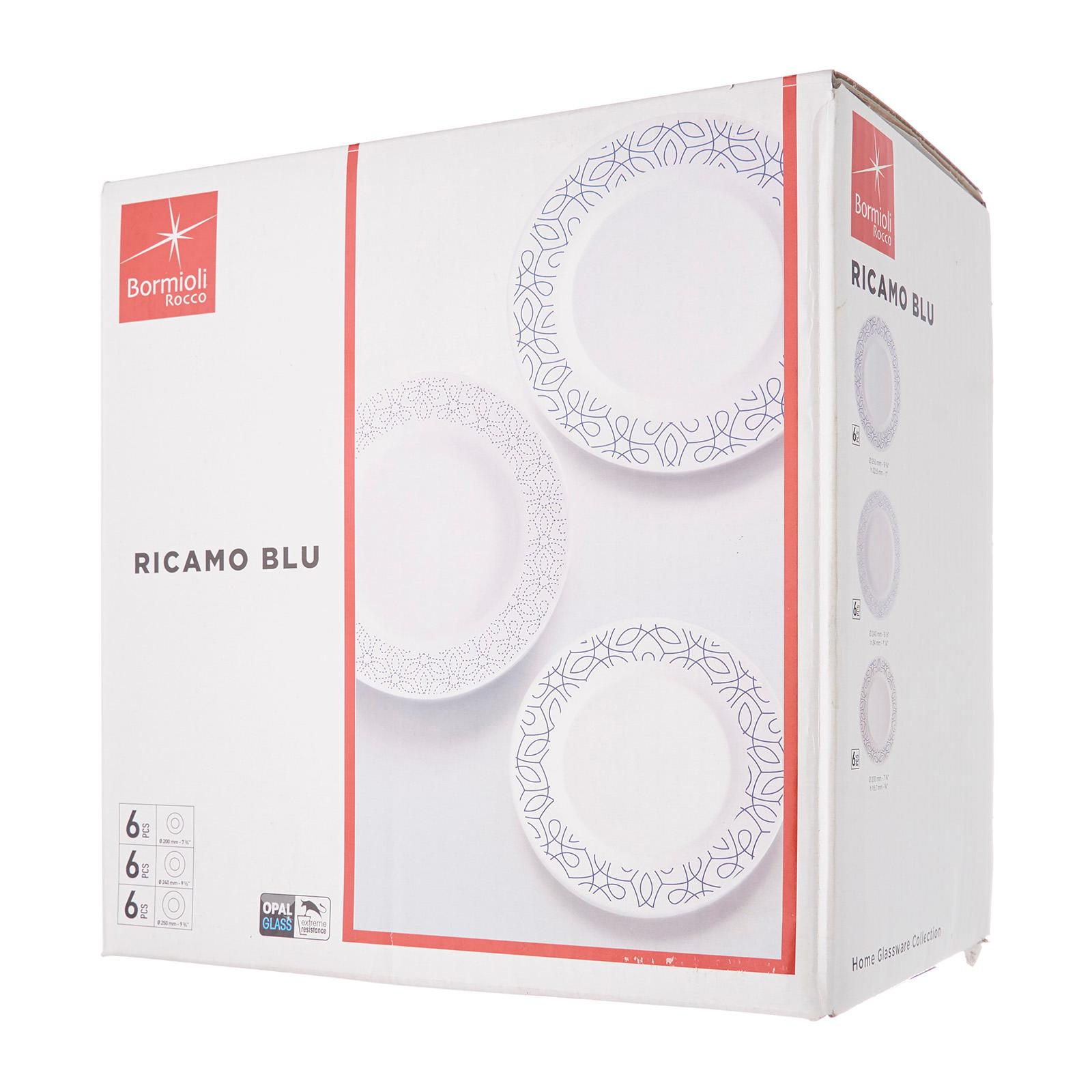 Bormioli Rocco Toledo Ricamo Blu 18-Piece Dinnerware Set | Lazada Singapore