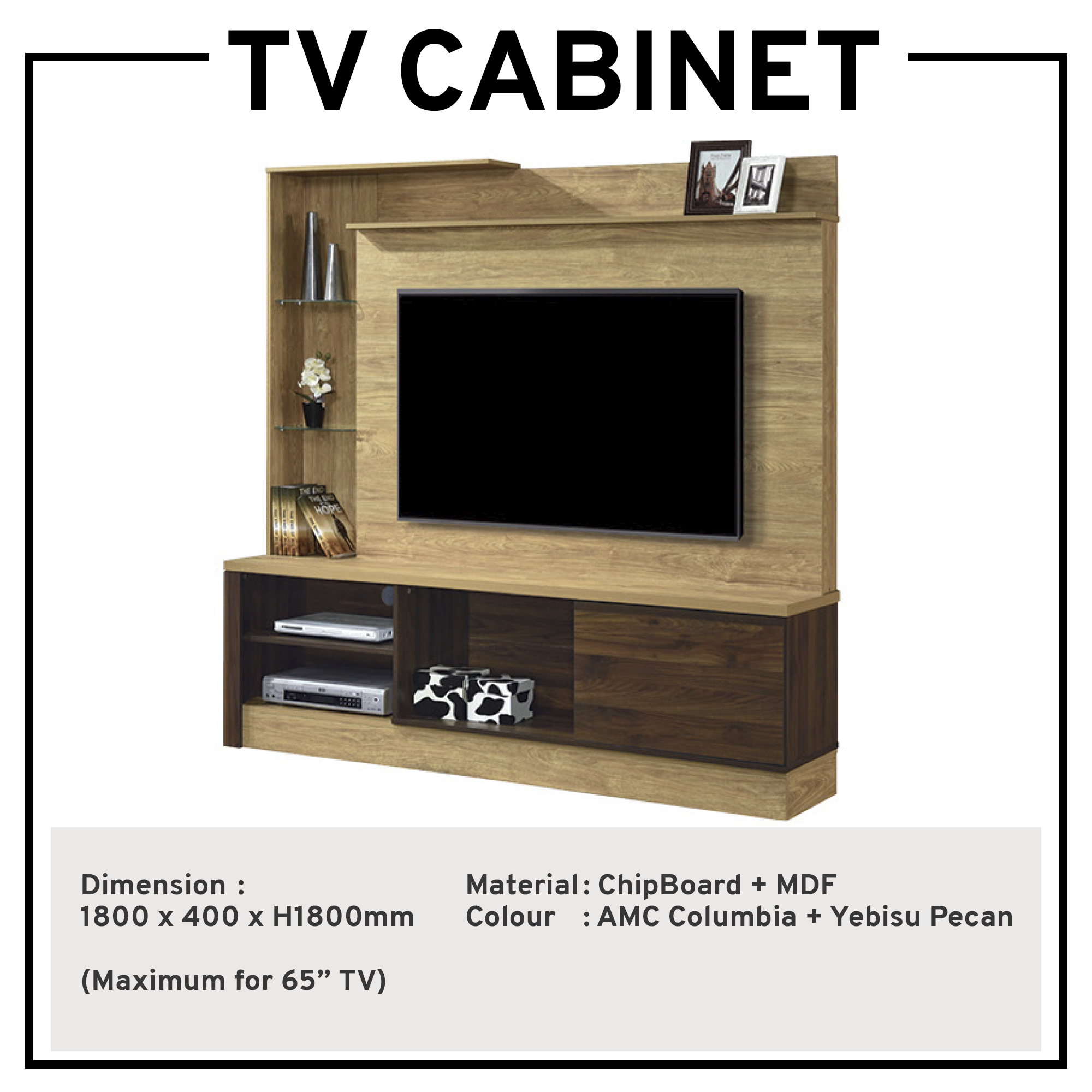 TV Cabinet With Feature Wall TV Console TV Rack TV Stand Media Storage ...